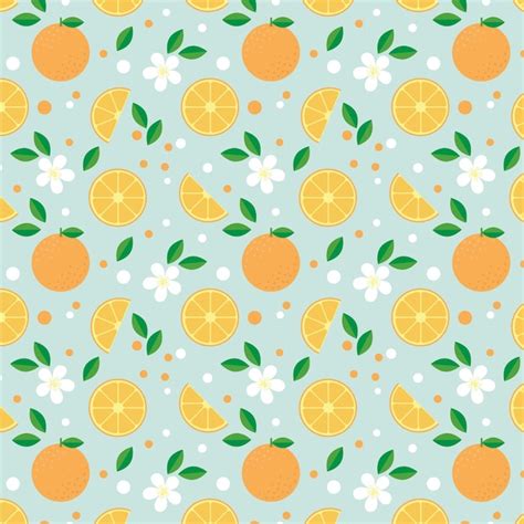 Premium Vector Oranges Pattern