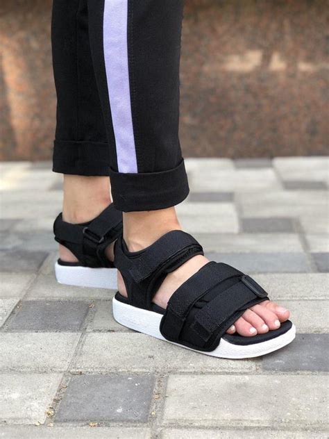 Шикарные и удобные сандалии adidas в черном цвете (весна-лето-осень)😍 ...