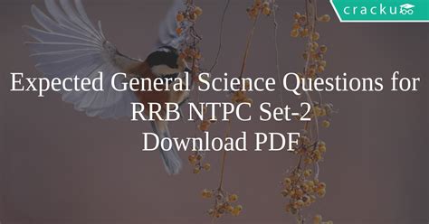 Expected General Science Questions For RRB NTPC Set Cracku