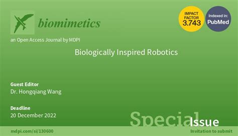 Biomimetics Mdpi On Linkedin Specialissue Robotics Bioinspired