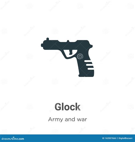 Glock Vector Icon On White Background Flat Vector Glock Icon Symbol