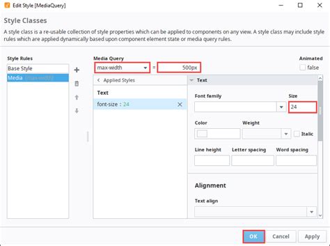 How To Change Text Size Based On Width Ignition User Manual