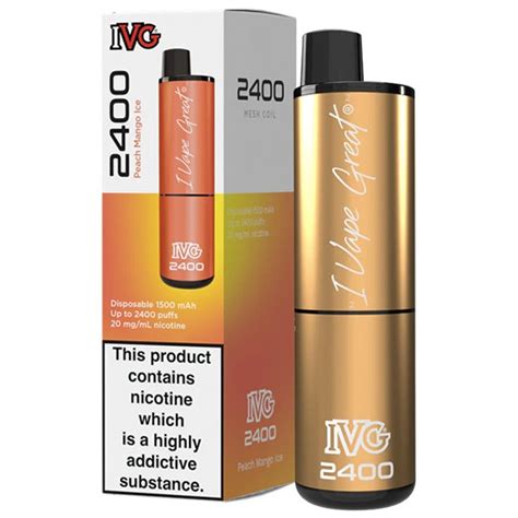Wholesale Peach Mango Ice IVG Disposable Vape Pack