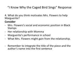 PPT I Know Why The Caged Bird Sings PowerPoint Presentation ID 3049465