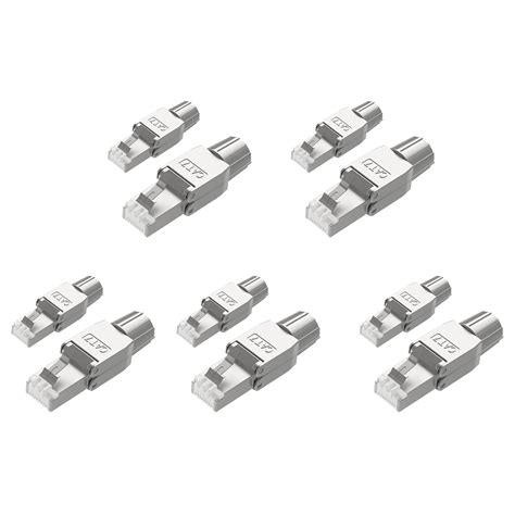 Pcs For RJ CAT Connectors Tool Free Shielded Toolless Modular Network Plug For