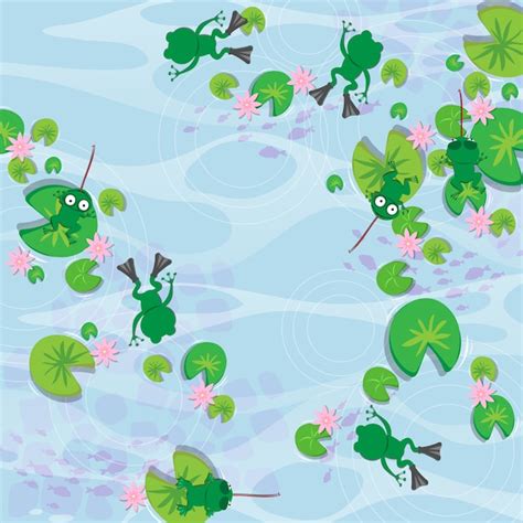 Premium Vector Frog Vector Seamless Pattern