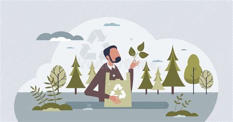 Uso De Biopl Sticos Para Materiales Sostenibles De Bio Envasado Concepto De Persona Diminuta