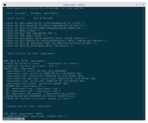 Sauvegarder et restaurer une base de données MariaDB Le blog