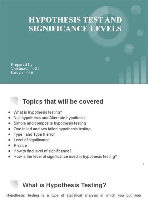 hypothesis test and significance level pdf p value statistical