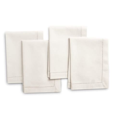 Buy Encasa Homes Cotton Hemstitched Dining Table Napkins Of Size X Cm Square