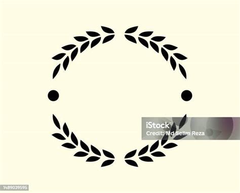 승리의 상징 올리브 아이콘 그림 월계관 화환 상 로마 승리 왕관 우승자 화려한 색상 편집 가능 0명에 대한 스톡 벡터 아트 및