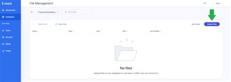 File Management Exasol Saas Documentation
