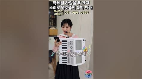 칵테일 사랑을 두 가지 소리로 연주 중인 북한 아내 Shorts 칵테일사랑 마로니에 헤세디언 윤설미 Youtube
