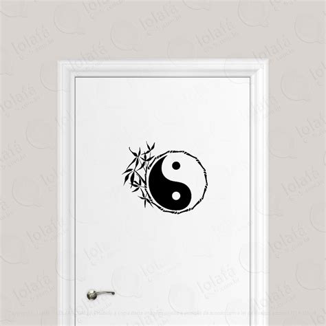 Adesivos Para Porta Adesivo Para Porta Mandala Yin Yang Bambu Natureza