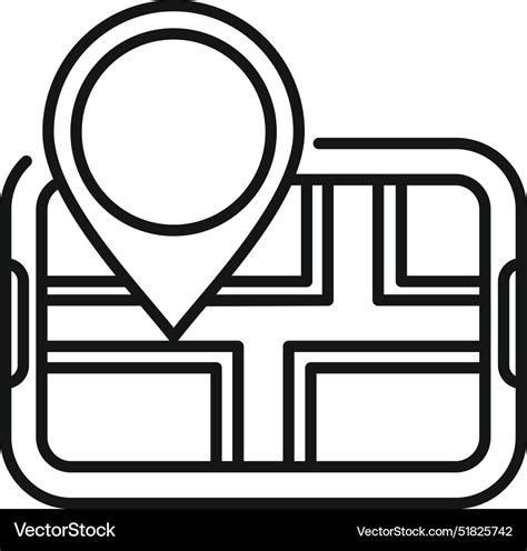 Mobile Gps Navigation Showing Location Pin On City