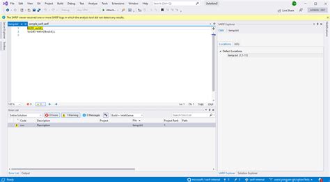 Code Highlight Disappears On Sarif Explorer Info Tab Click Issue