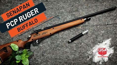 SENAPAN ANGIN PCP RUGER BLACK ARMY BUFFALO SINGLESHOOT 082140858045