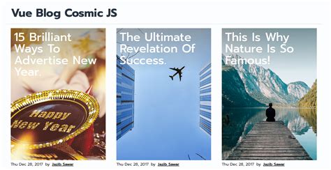 How To Build A Simple Blog Using Vue And Cosmic Js Deploy To Netlify By Carson Gibbons