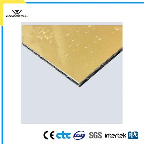 Non Combustible Timber Look Fireproof Facade Corrugated Core Composite