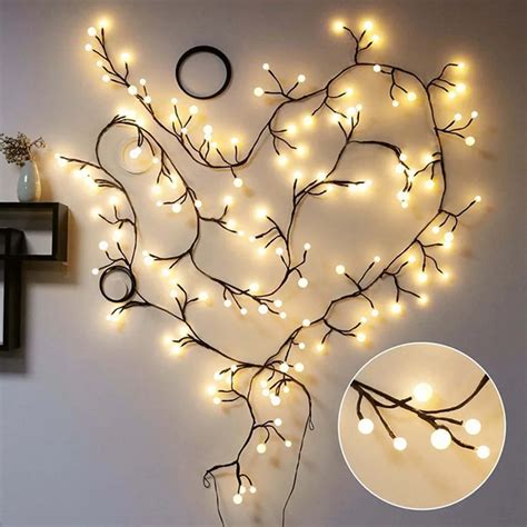 2 5m Led Light Branch Bendable Rattan String Lamp Fairy Christmas