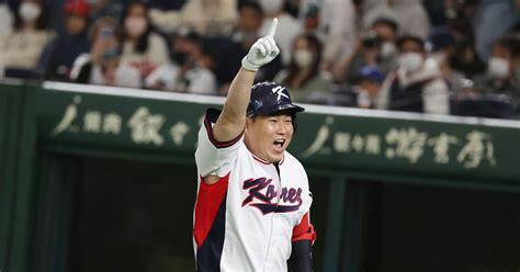 양의지 역전 3점포5회 현재 한국 호주에 3 2 리드 Wbc