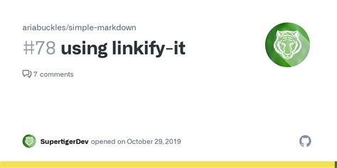 Using Linkify It Issue Ariabuckles Simple Markdown Github