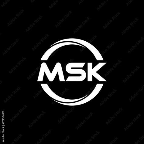 Msk Letter Logo Design In Illustration Vector Logo Calligraphy