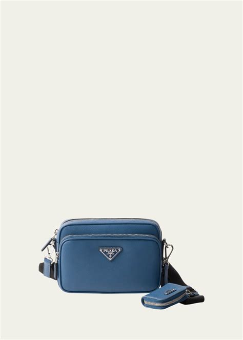 Prada Mens Saffiano Leather Crossbody Bag With Pouch Bergdorf Goodman