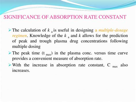 PPT METHODS OF DETERMINING ABSORPTION RATE CONSTANT PowerPoint Presentation ID