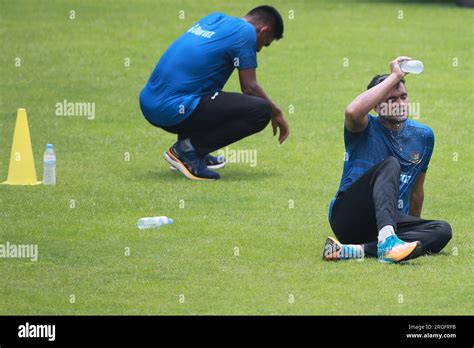 Taskin Ahmed During The Bangladeshi National Cricketers Attend Practice