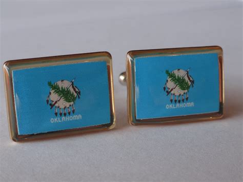 Oklahoma State Flag Cufflinks Loud Cufflinks