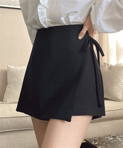 봄신상 🚀당발 치마바지 루니 랩 미니 스커트 3color 3부 숏 반바지 슬랙스 리본 A라인 하객 출근 데이트 결혼식 여친 룩 봄 여름 가을 에이블리