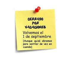 Cerrado Por Vacaciones Hasta Septiembre IHistorArte