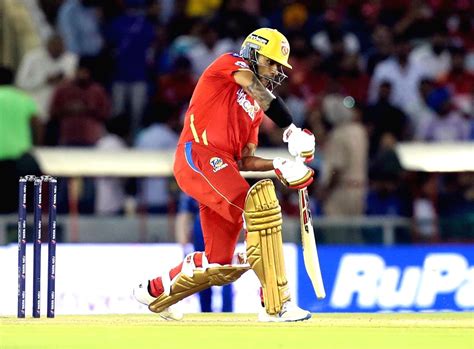 Mohali Pbks Captain Shikhar Dhawan Plays A Shot