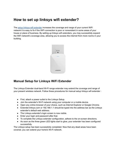 Ppt How To Set Up Linksys Wifi Extender Powerpoint Presentation Free Download Id 12476265
