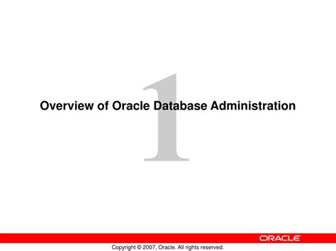 Ppt Overview Of Oracle Database Administration Powerpoint