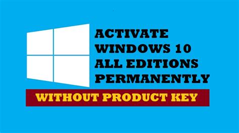 Activate Windows 10 Permanently Any Edition For Free Without