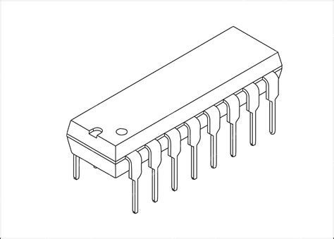 통합 기술 도면 전자 회로 요소 구성 요소 벡터 일러스트 레이 션에 고립 프리미엄 벡터