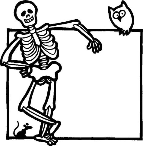 Coloriage Un Petit Squelette télécharger et imprimer gratuit sur