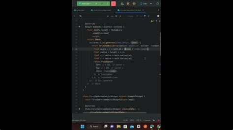 Flutter Circular Rotating Animated List Flutter Flutteranimation Shorts Short Flutterui