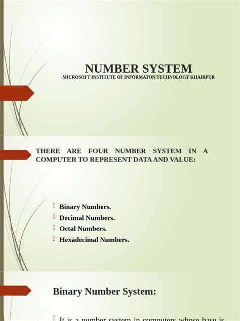6th Lecture Number System 1 Pdf