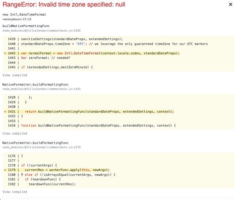 Rangeerror Invalid Time Zone Specified Null · Issue 6706