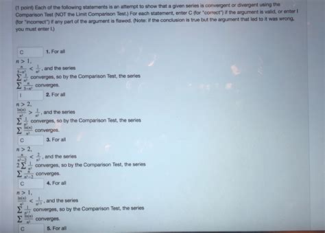 Solved 1 Point Each Of The Following Statements Is An
