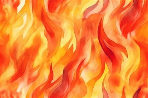 Premium AI Image A Painting Of A Fire With Many Different Colors And