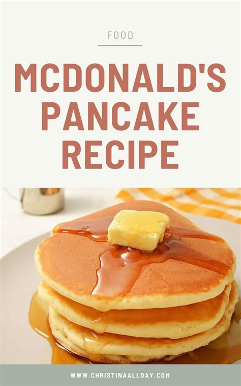 Easy Mcdonalds Pancake Recipe Hotcakes Copycat • Christina All Day In