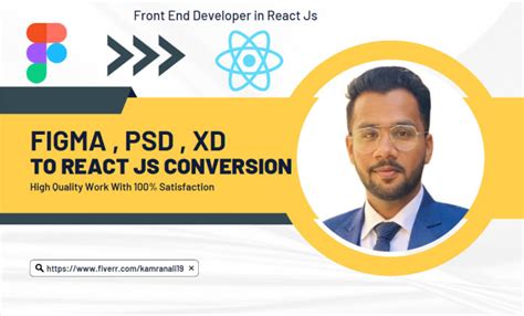 Convert Figma Xd Psd To React Js And Develop Website By Kamranali19