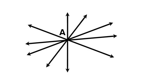 mark a point a on a page of your notebook draw five lines passing