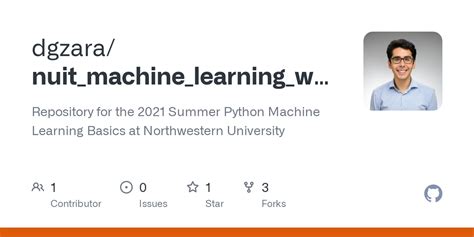 Github Dgzara Nuit Machine Learning Workshop Repository For The Summer Python Machine