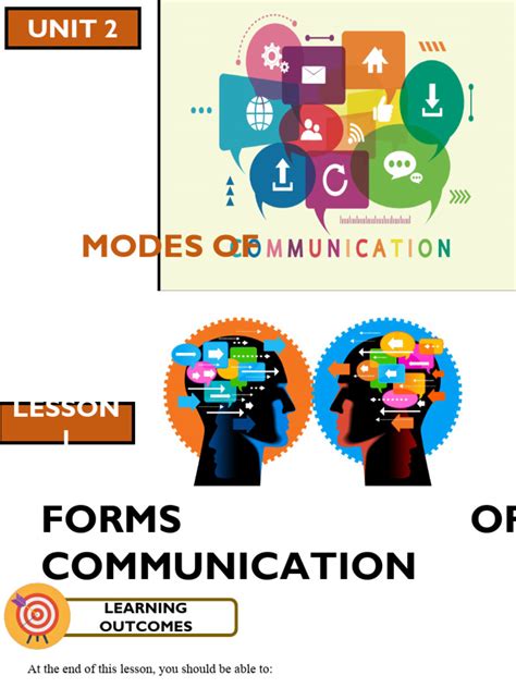 Lesson 4 Modes Of Commuincation Pdf