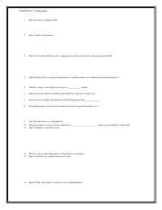 Unit Docx Health Unit Study Guide Name The Aspects Of Being Healthy Name Health